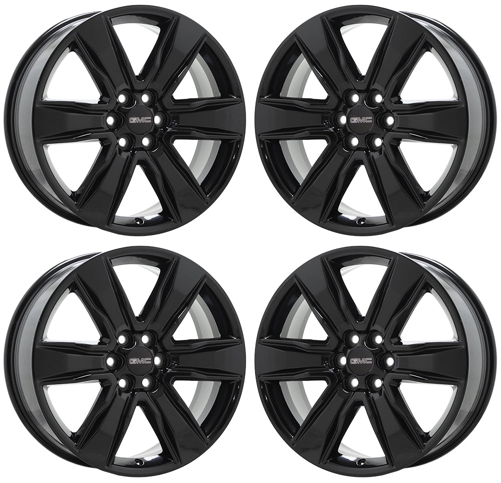 20" GMC Acadia Gloss Black Wheels Rims Factory Original OEM Set 5799 ...