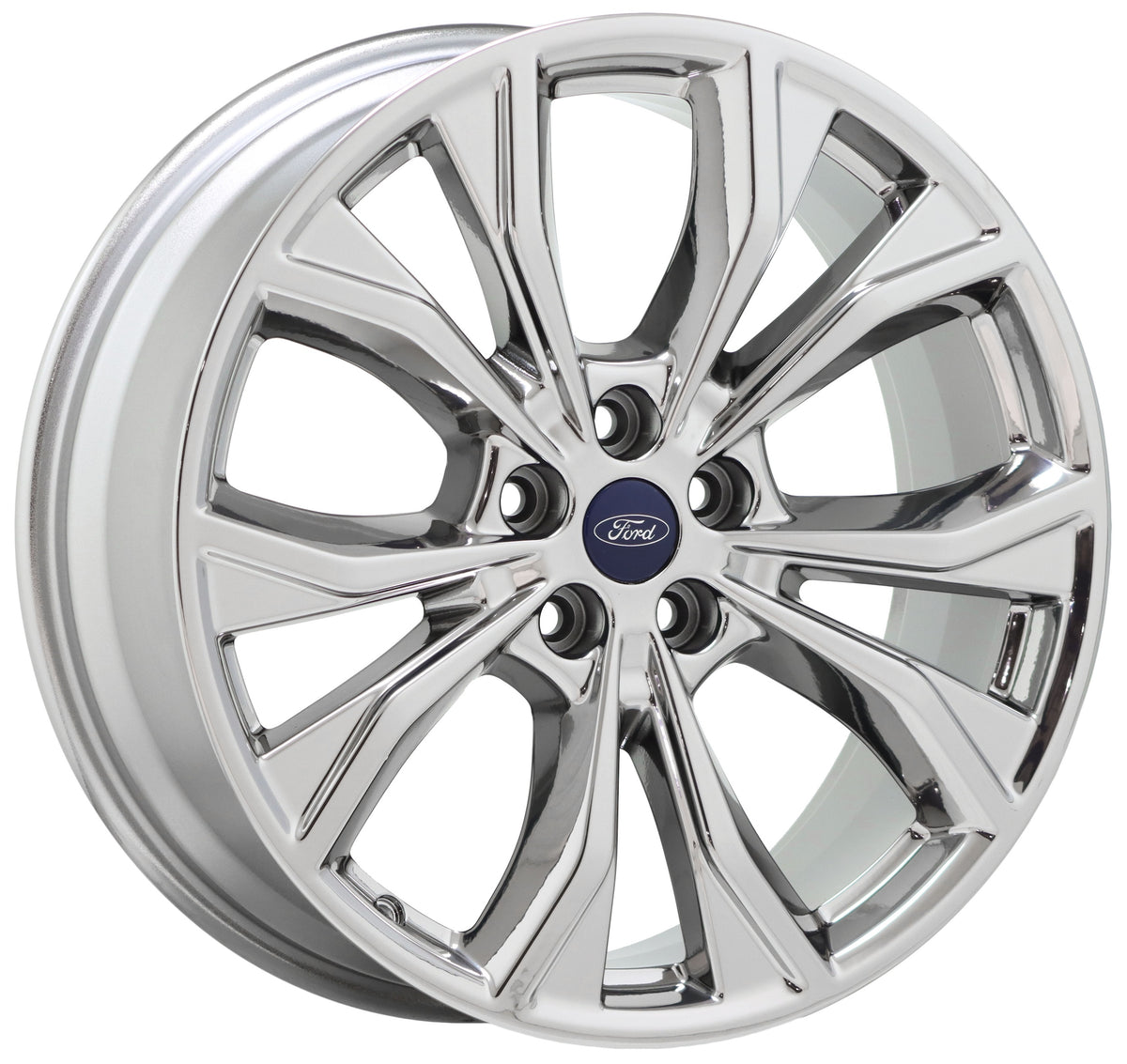 20" Ford Explorer PVD Chrome wheels rims Factory OEM set 4 2020 2021 1 ...