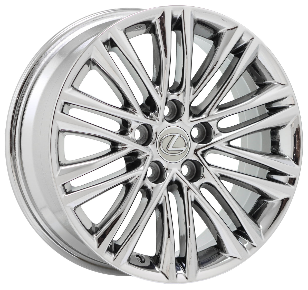 17" Lexus ES350 Bright Chrome wheels rims Factory OEM set 74277 EXCHAN ...