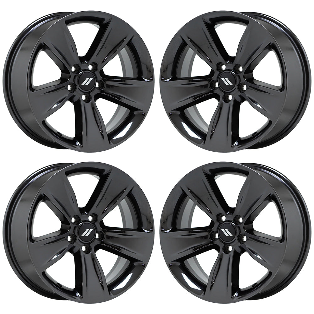 18" Dodge Charger Challenger Black Chrome wheels rims Factory OEM set ...