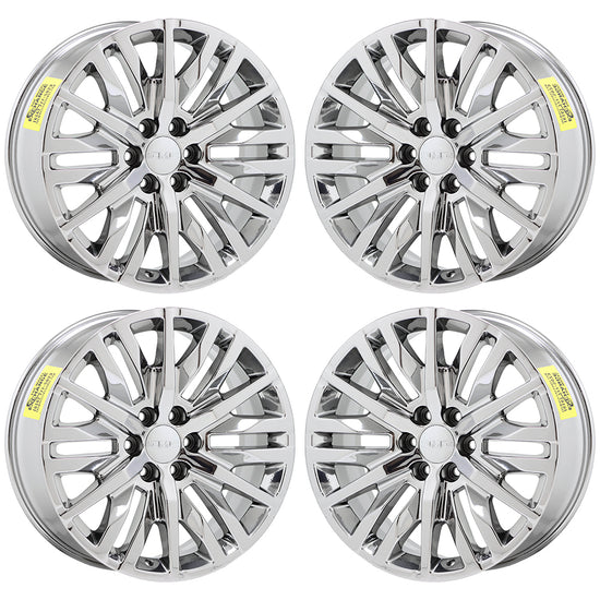 22" Cadillac Escalade Bright Chrome wheels rims Factory OEM set 4 5921 ...