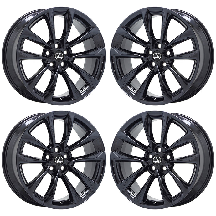 Lexus Premium Factory OEM Wheels Rims Stock Replacement Chrome Black ...