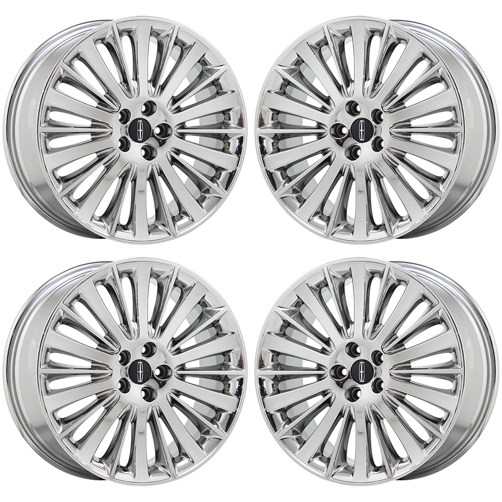 19" Lincoln MKZ Platinum Bright Chrome wheels rims Factory OEM set 395 ...