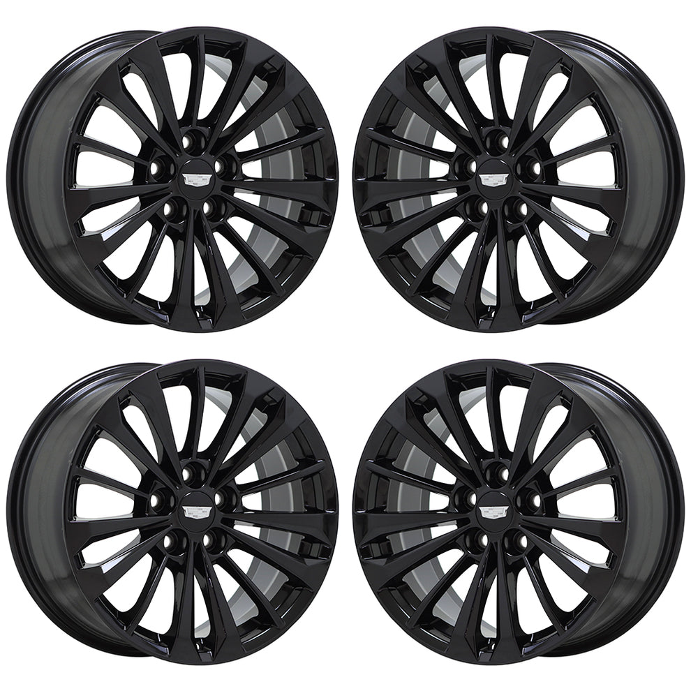 18" Cadillac CT6 CTS XTS Gloss Black wheels rims Factory OEM set 4761 ...