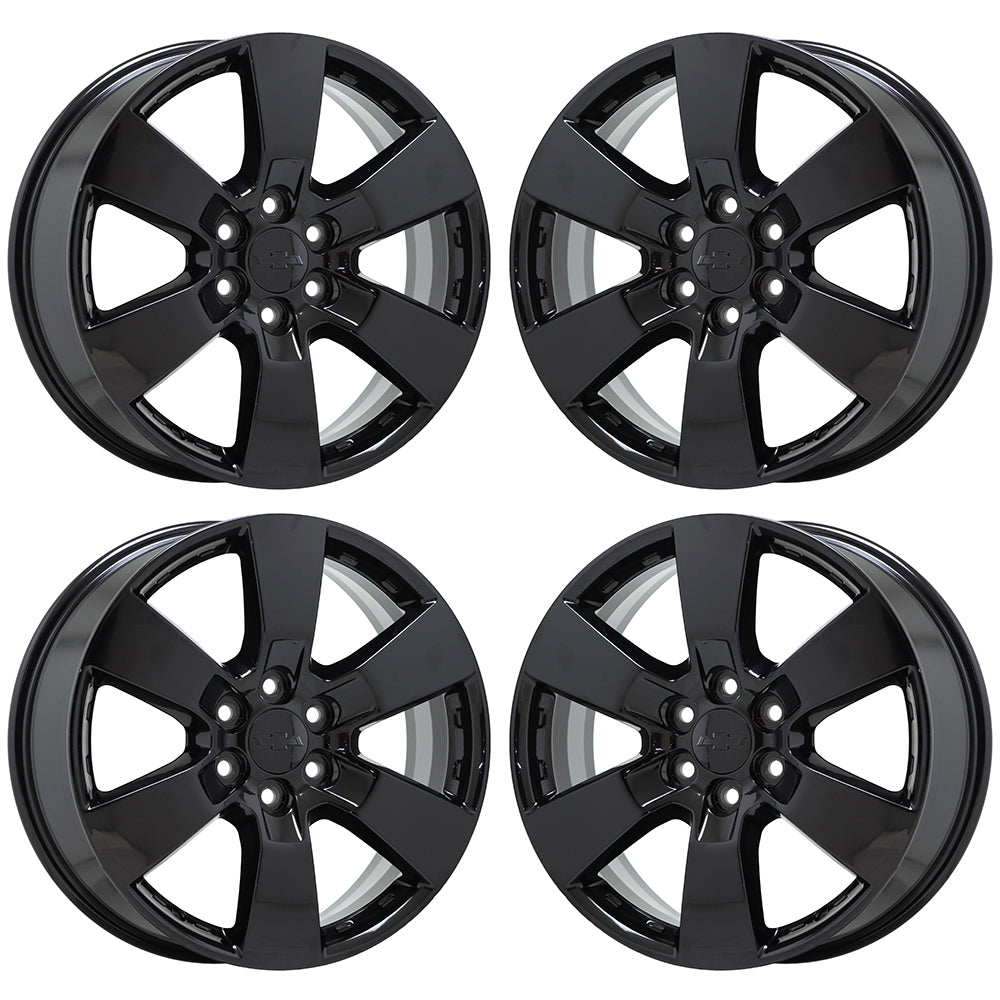 20" Chevrolet Traverse Black wheels rims Factory OEM 2009-2017 set 4 5 ...