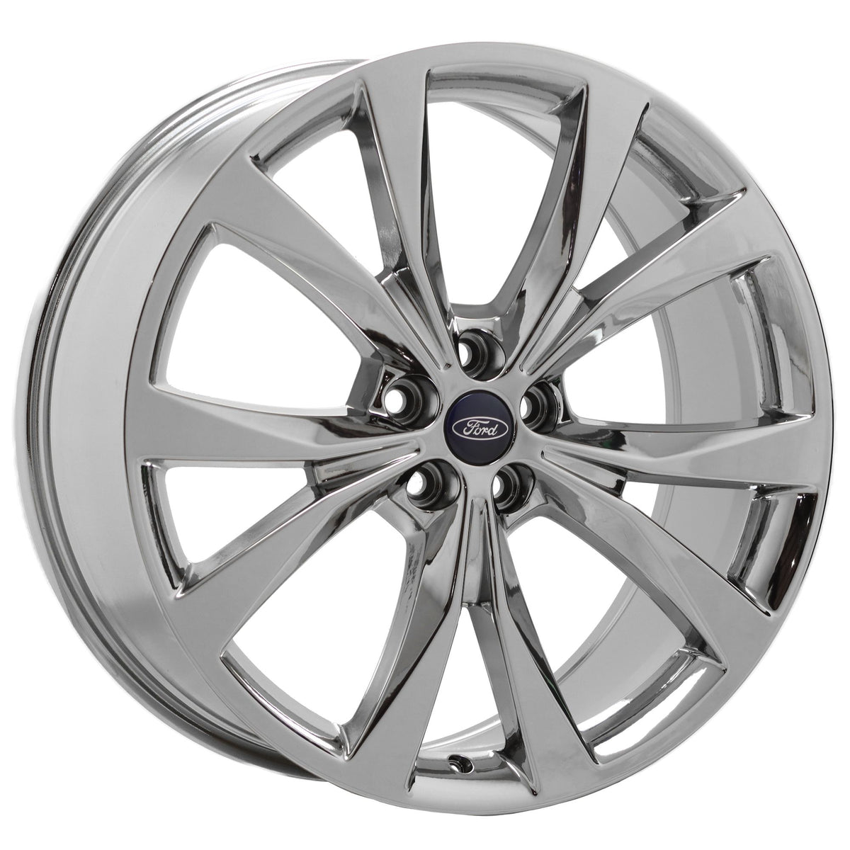 21" Ford Edge MKX Chrome Wheels Factory OEM Set 2015 2016 2017 2018 10 ...
