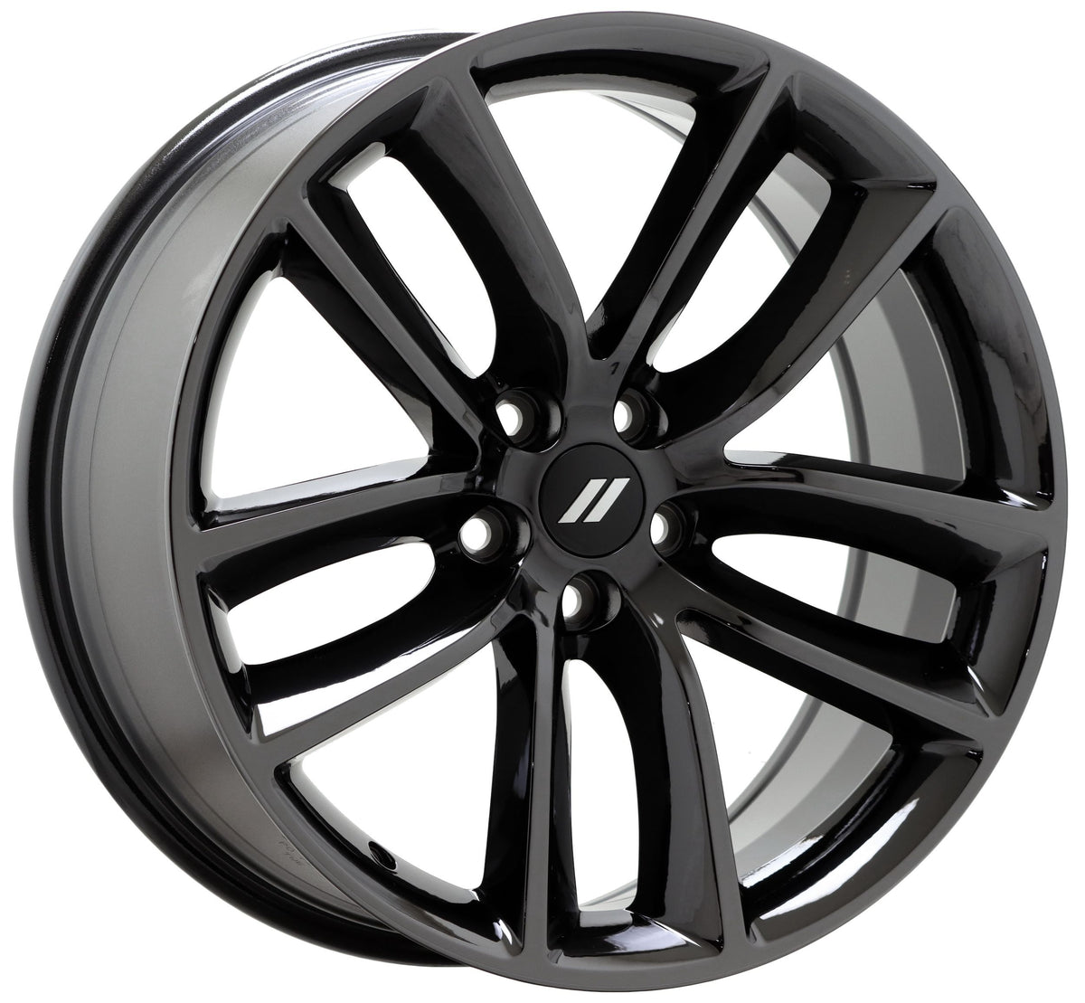 20" Dodge Challenger Black Chrome wheels rims Factory OEM set 2526 265 ...