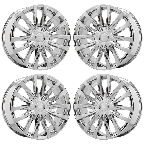 22" Cadillac Escalade Luxury Chrome wheels rims Factory OEM set 4873 E ...
