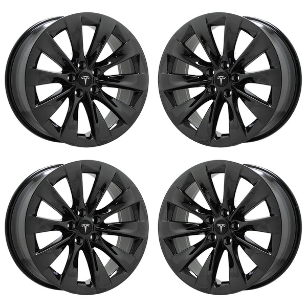 Tesla Premium Factory OEM Wheels Rims Stock Replacement Chrome Black ...