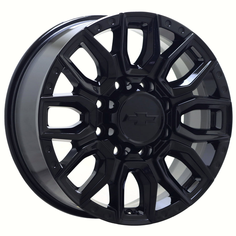 20" Chevy Silverado 2500 3500 Gloss Black wheels rims Factory OEM set ...
