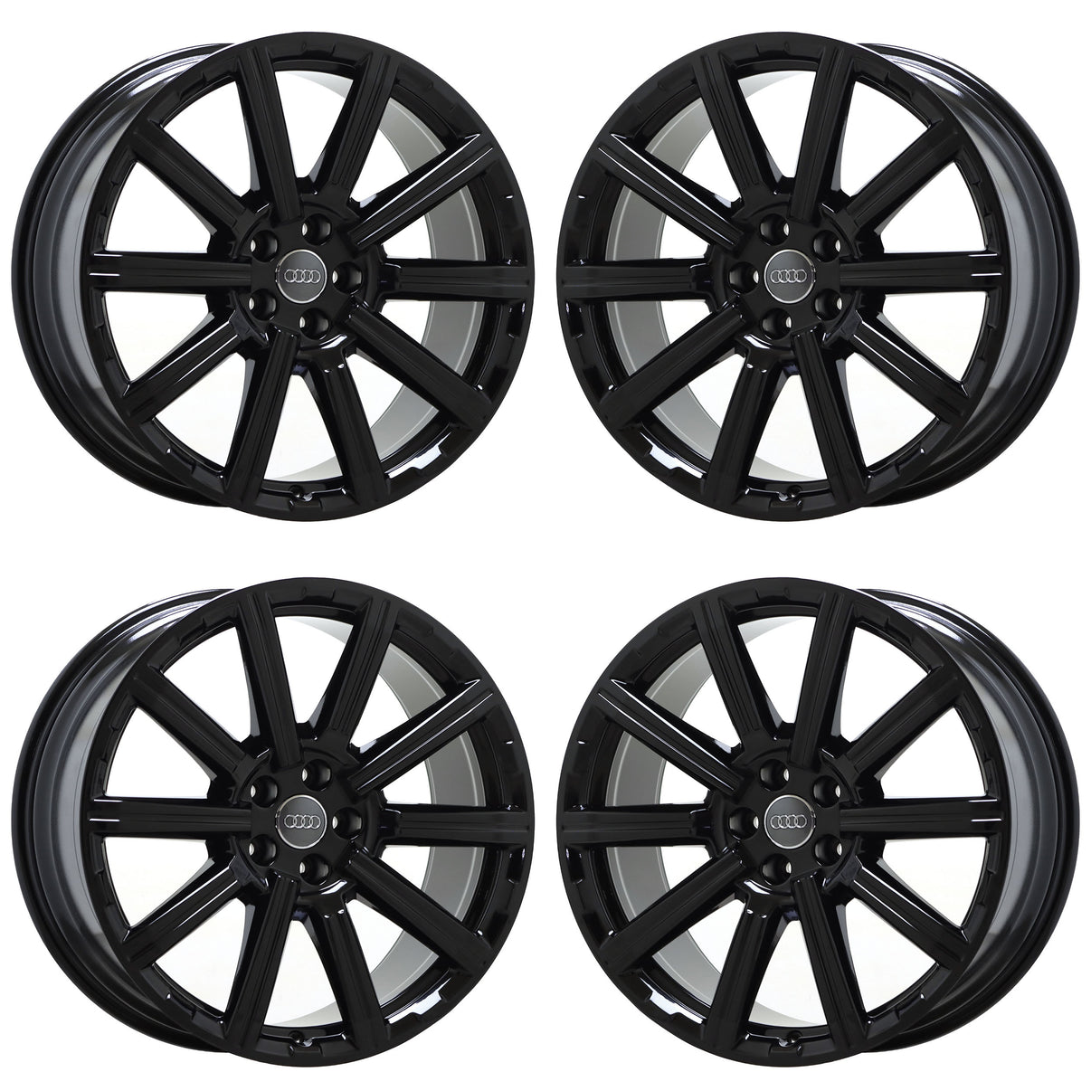 Audi Premium Factory OEM Wheels Rims Stock Replacement Chrome Black ...