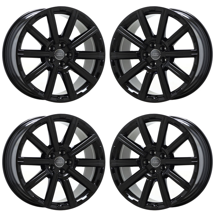 Audi Premium Factory OEM Wheels Rims Stock Replacement Chrome Black ...