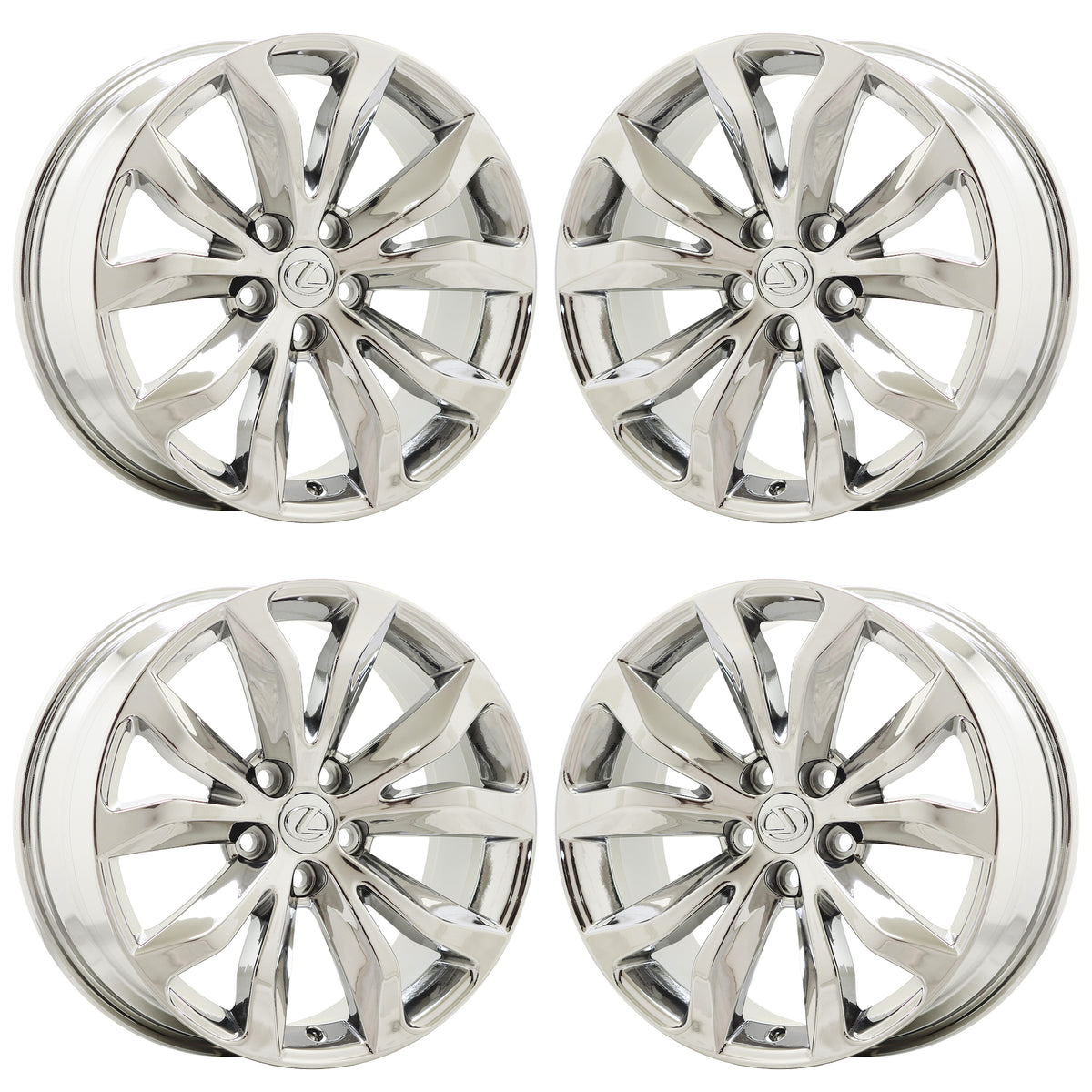 EXCHANGE 18" Lexus Turbo NX NX200t NX300h PVD Chrome wheels rims OEM s ...
