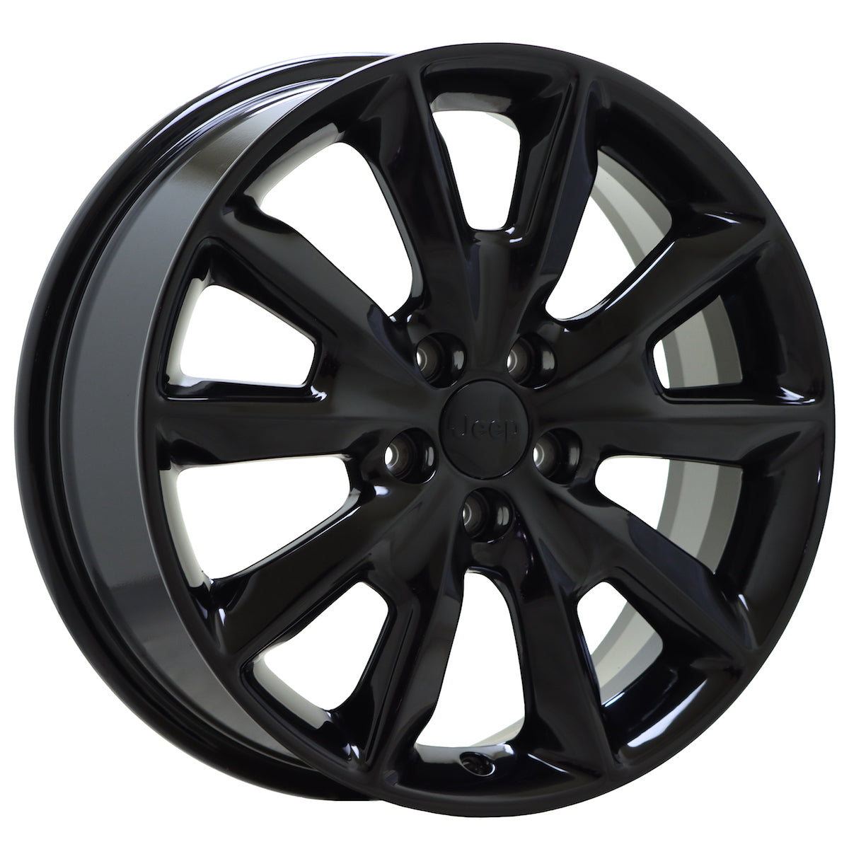 18" Jeep Cherokee Black wheels rims Factory OEM set 9132 EXCHANGE – The ...