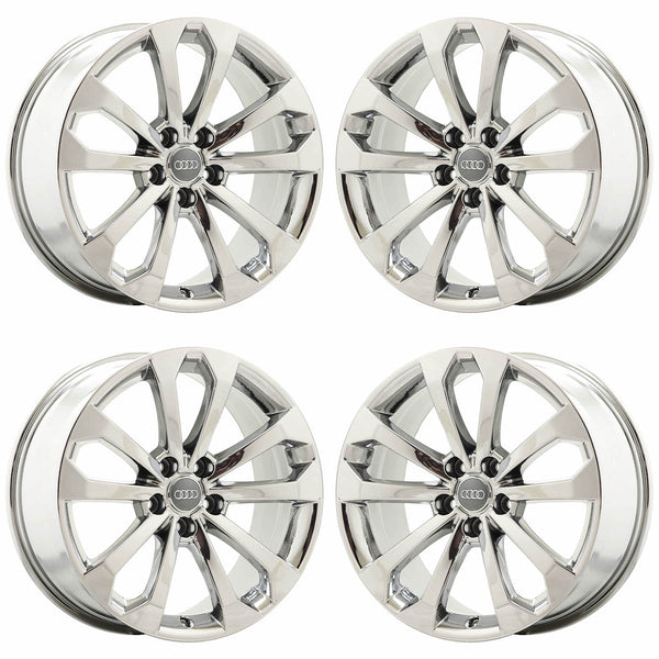 Audi Premium Factory OEM Wheels Rims Stock Replacement Chrome Black ...