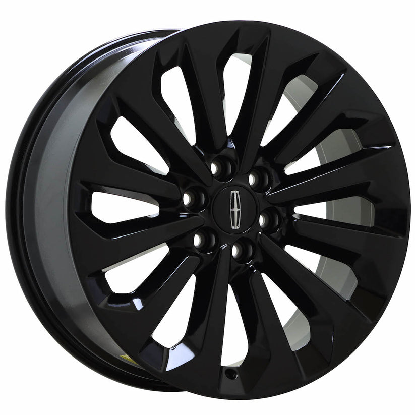 22" Lincoln Navigator Gloss Black wheels rims Factory OEM 10498 EXCHAN ...