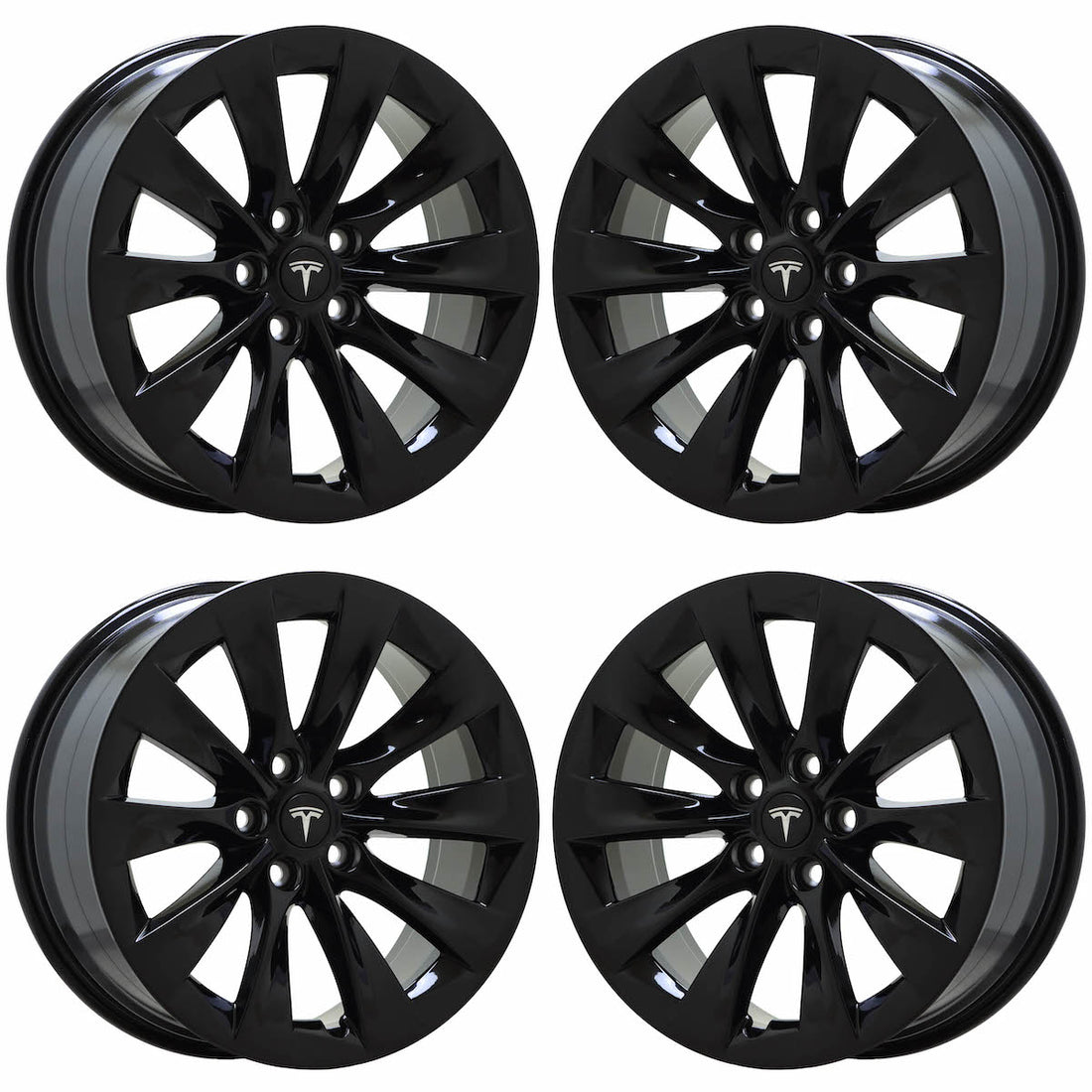Tesla Premium Factory OEM Wheels Rims Stock Replacement Chrome Black ...