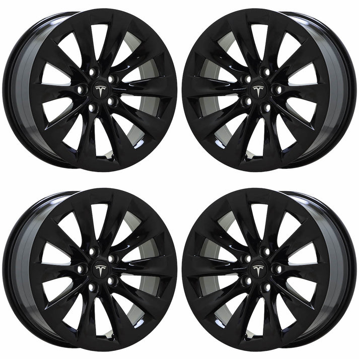 Tesla Premium Factory OEM Wheels Rims Stock Replacement Chrome Black ...