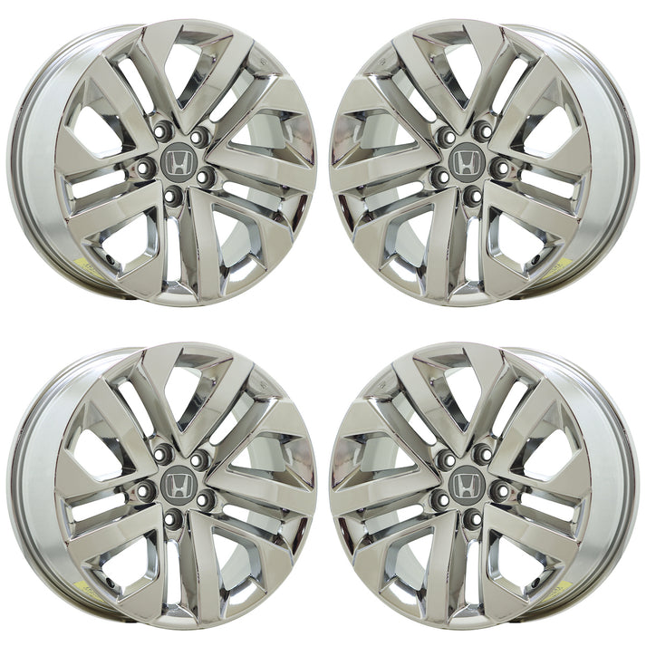 18" Honda Ridgeline Truck Bright Chrome wheels rims Factory OEM set 63 ...