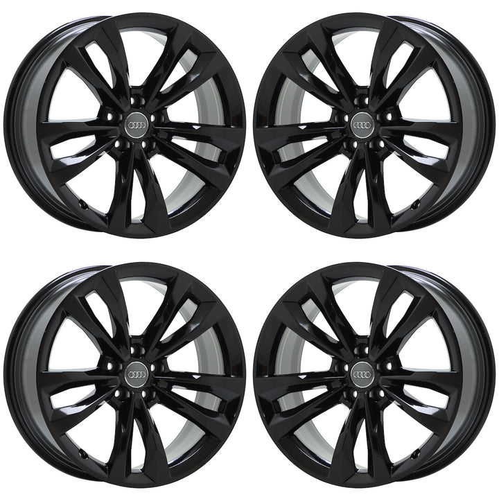 Audi Premium Factory OEM Wheels Rims Stock Replacement Chrome Black ...