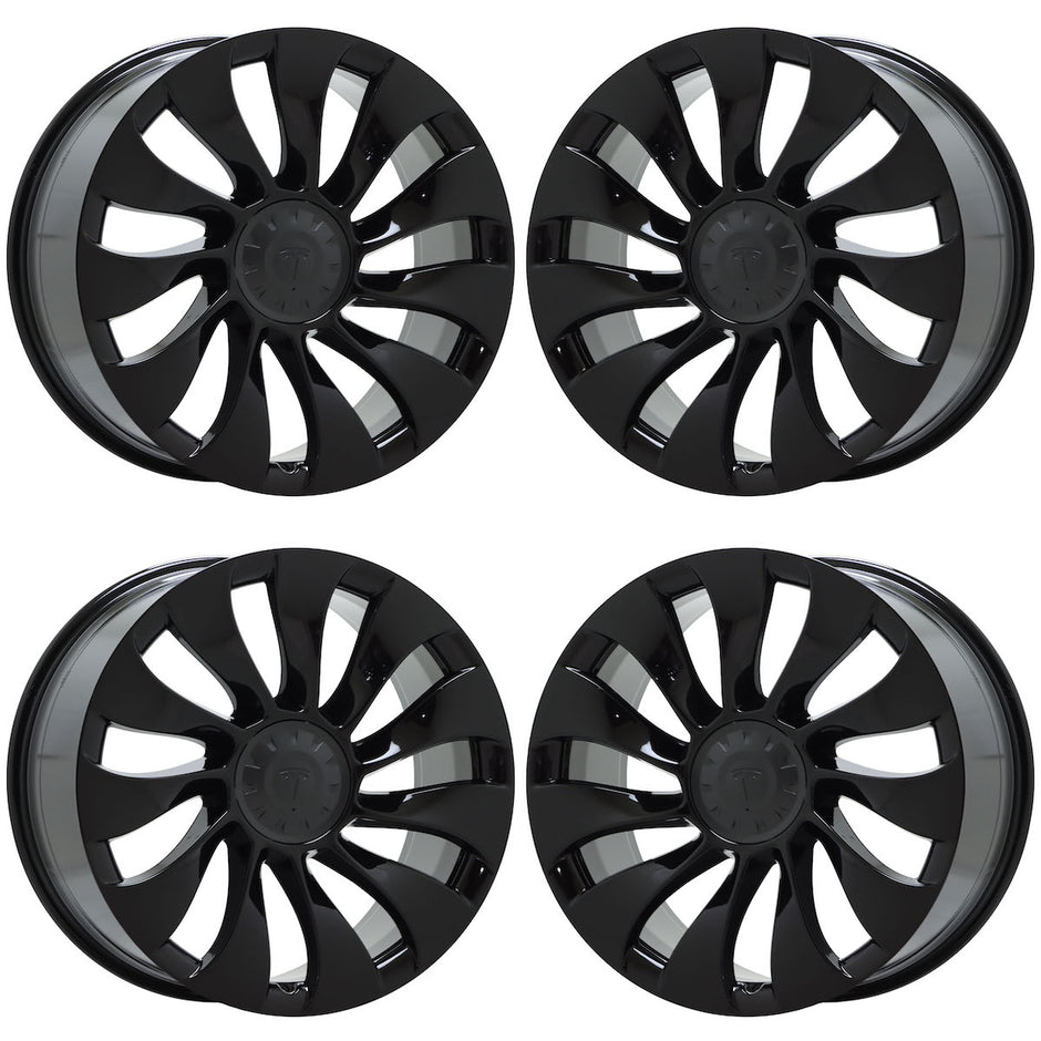 Tesla Premium Factory OEM Wheels Rims Stock Replacement Chrome Black ...