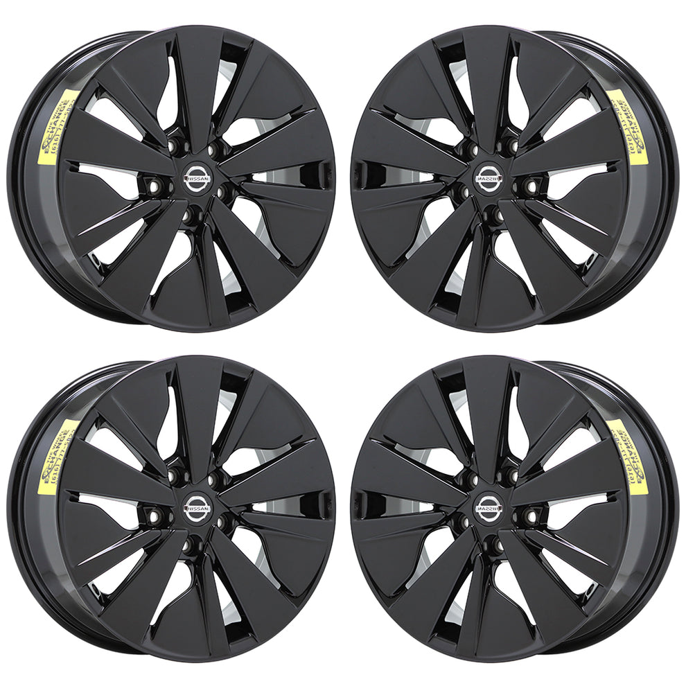 17" Nissan Altima Gloss Black Wheels Rims Factory Original OEM Set 627 ...